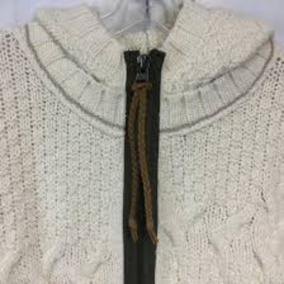 Free People | Sweaters | Cable Knit Zip Up Hoodie Free People | Poshmark
